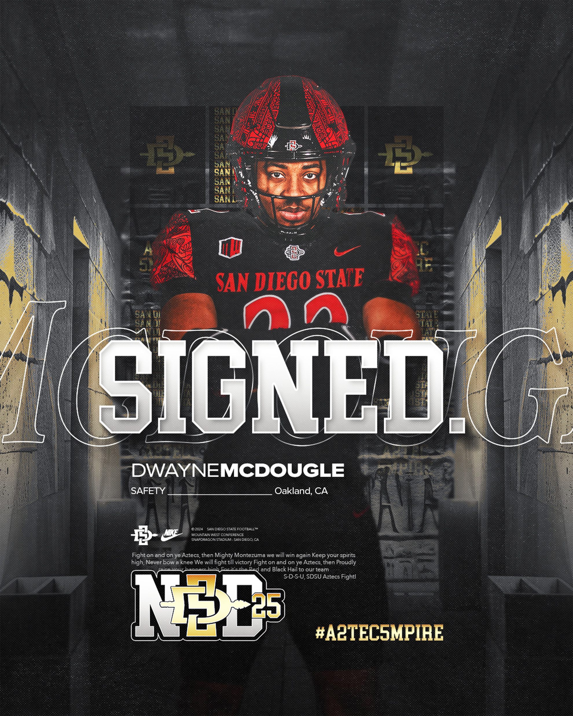Dwayne McDougle - 2025 Football Signing Day Roster - San Diego State Aztecs