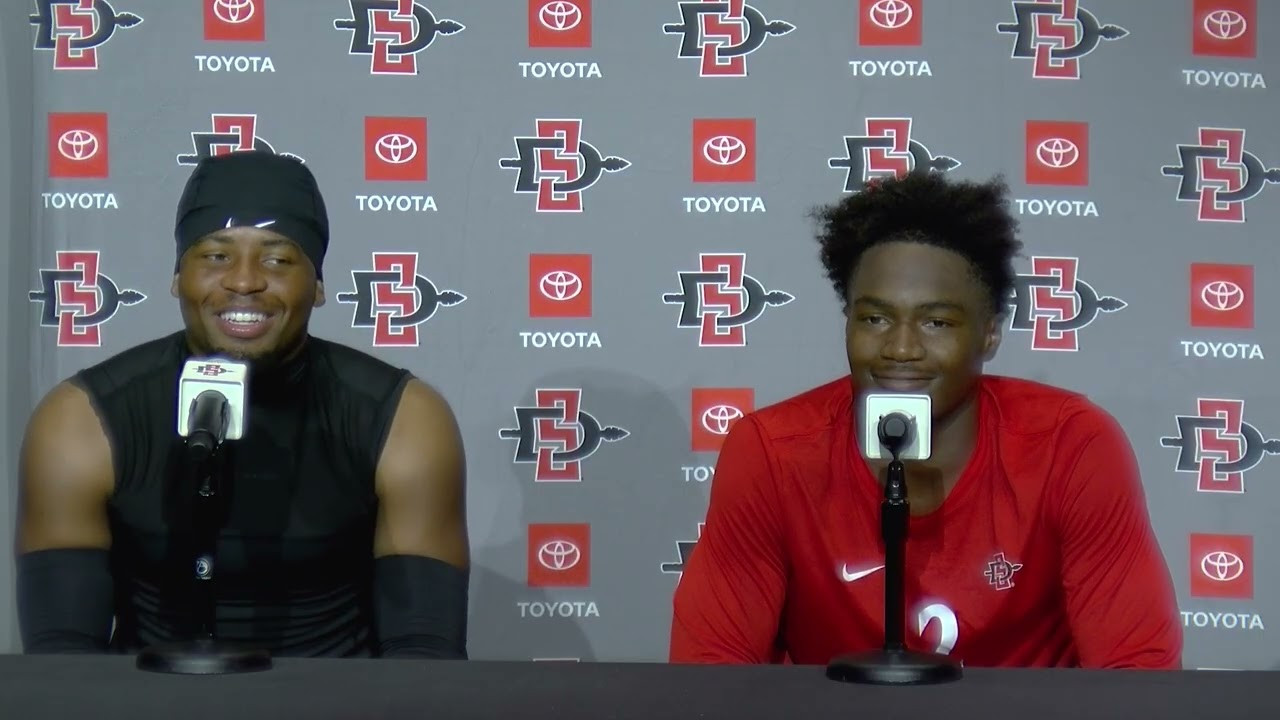 SDSU FOOTBALL: DWAYNE MCDOUGLE & JORDAN NAPIER POST GAME AFTER CAL ...