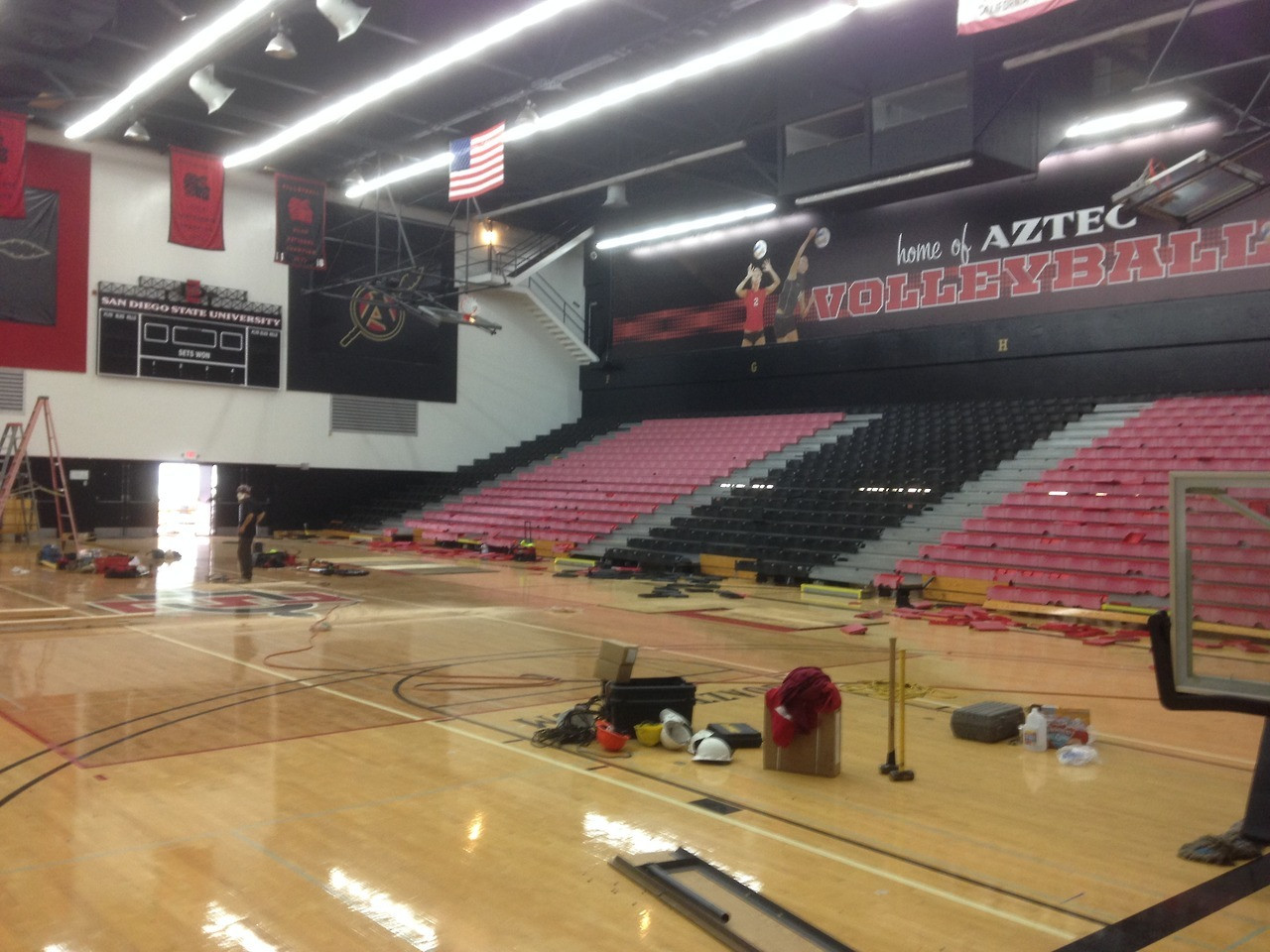 Aztec Court at Peterson Gym Undergoing Renovation - San Diego State Aztecs