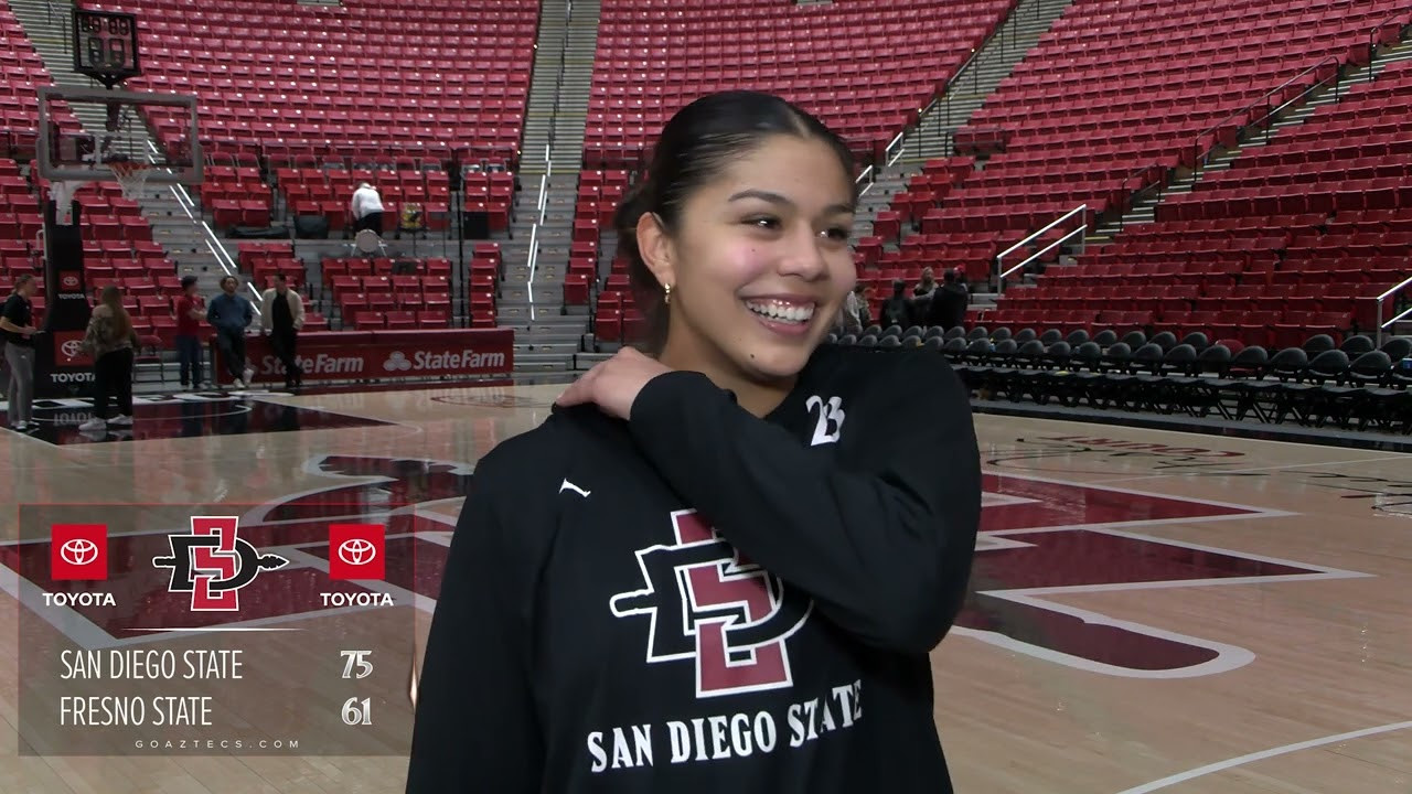 SDSU WOMEN'S HOOPS: KIM VILLALOBOS POST GAME AFTER SENIOR NIGHT VS ...