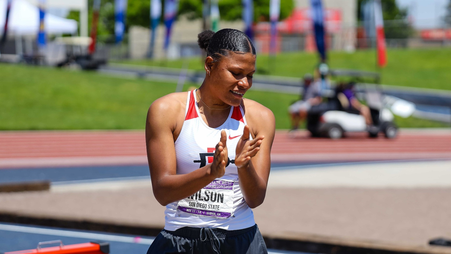 Thaila Wilson Wins Javelin Throw at PLNU - San Diego State Aztecs