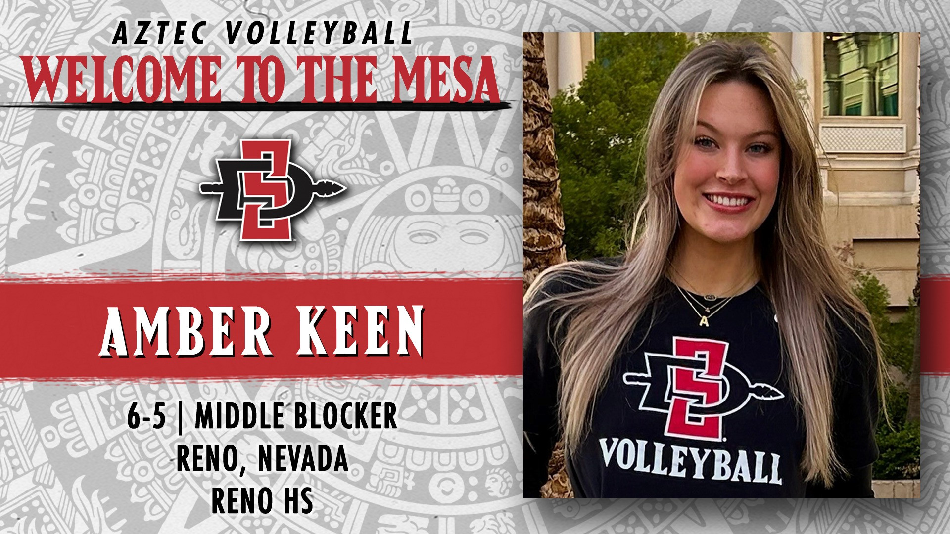 Aztec Volleyball Signs Amber Keen for 2023 Season - San Diego State Aztecs